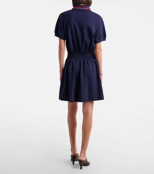 Versace Greca Cotton Pique Polo Dress
