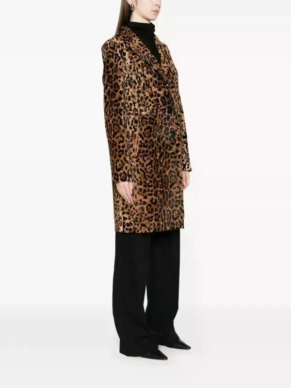 ARMA Mietta Buttoned Animal-print Coat