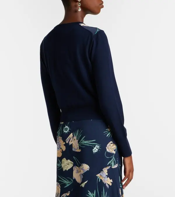 Erdem Floral Wool Cardigan