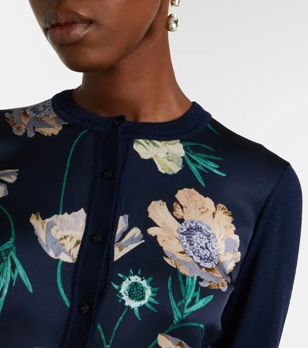 Erdem Floral Wool Cardigan
