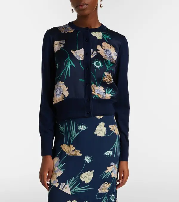 Erdem Floral Wool Cardigan