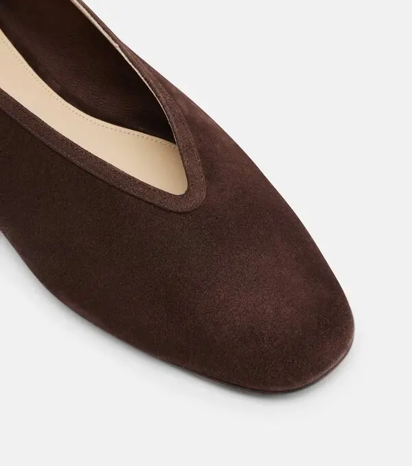 Le Monde Beryl Suede Ballet Flats - Brown