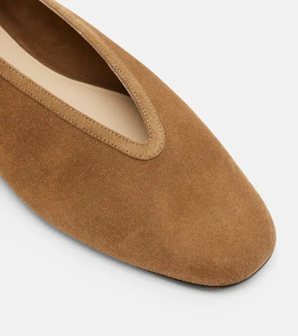 Le Monde Beryl Suede Ballet Flats - Beige
