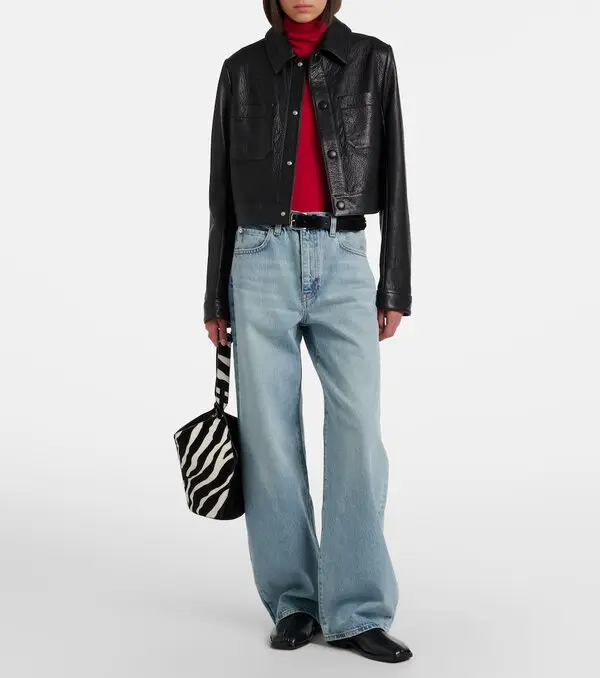 FRAME Bow Barrel-leg Jeans