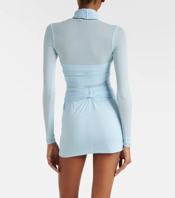 Wardrobe.NYC Draped Sheer Bodysuit