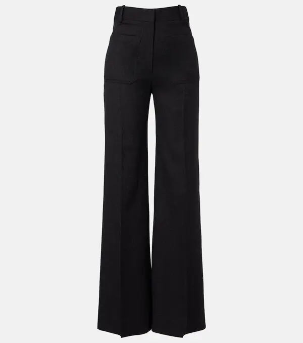 Victoria Beckham Alina Virgin Wool Flared Pants