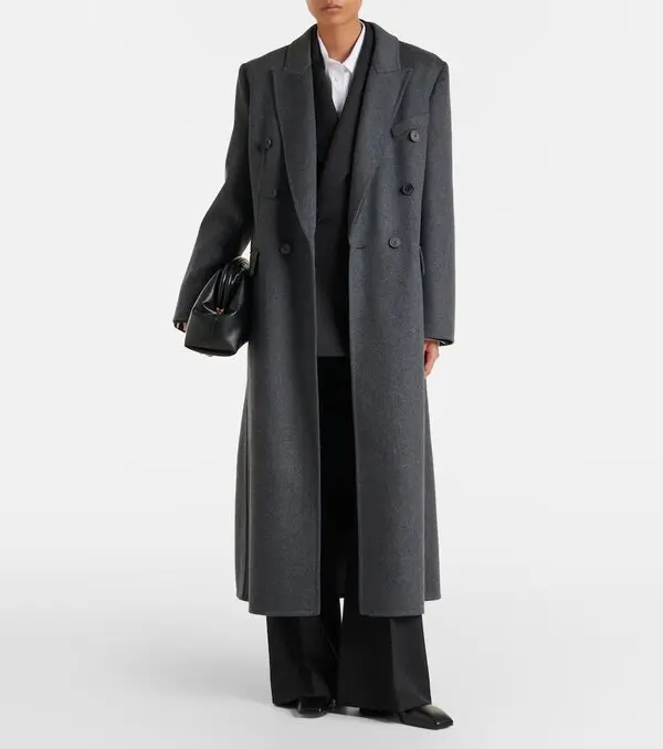 Victoria Beckham Double-breasted Wool-blend Coat