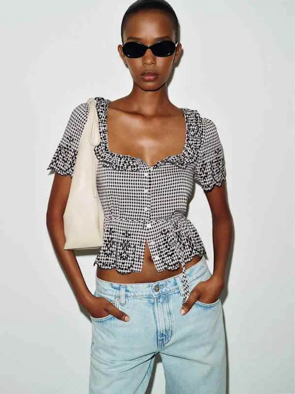 REFORMATION Gabbie Top - Black