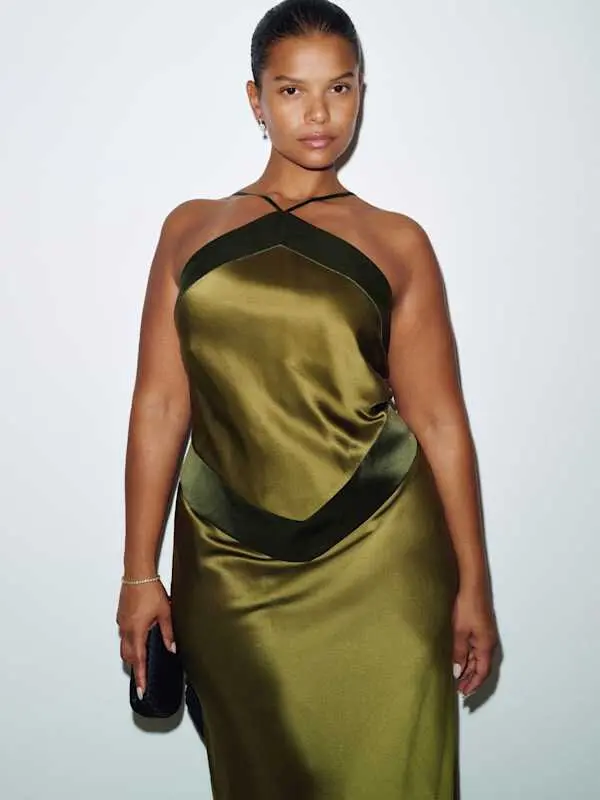 REFORMATION Jillian Silk Maxi Dress - Green