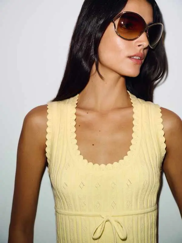 REFORMATION Erin Cotton Sweater Tank Top