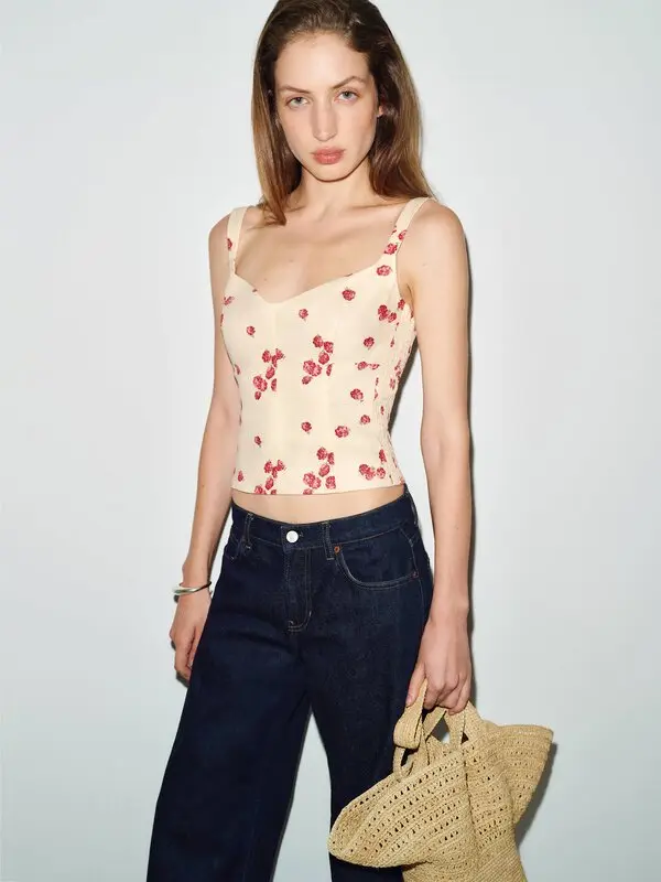 REFORMATION Yuri Linen Top - Ivory