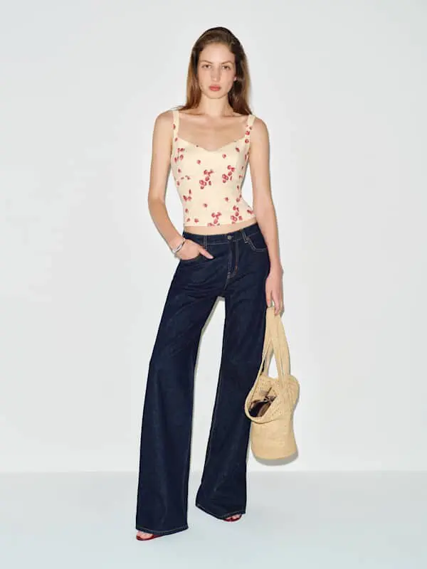 REFORMATION Yuri Linen Top - Ivory