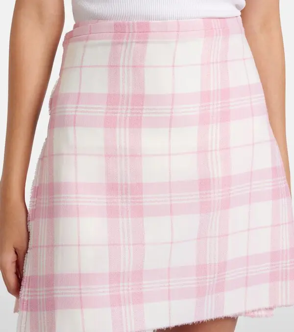 VIVIENNE WESTWOOD Plaid Wool-blend Mini Skirt