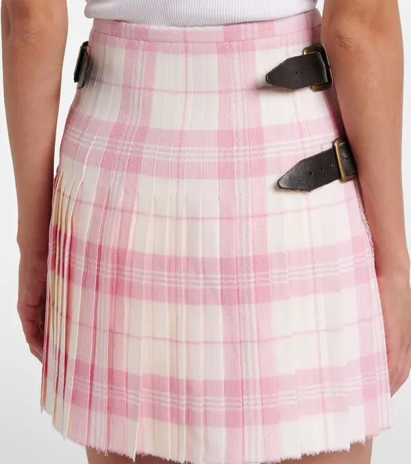 VIVIENNE WESTWOOD Plaid Wool-blend Mini Skirt