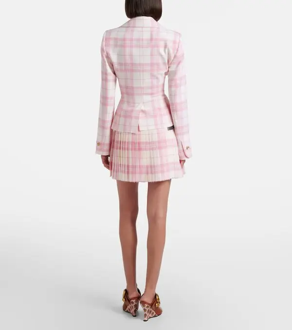 VIVIENNE WESTWOOD Plaid Wool-blend Mini Skirt