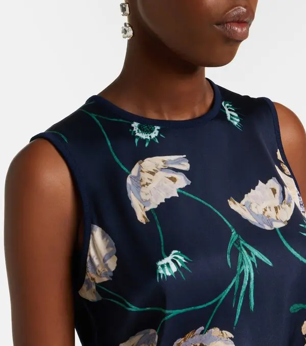 Erdem Floral Wool Sweater Vest