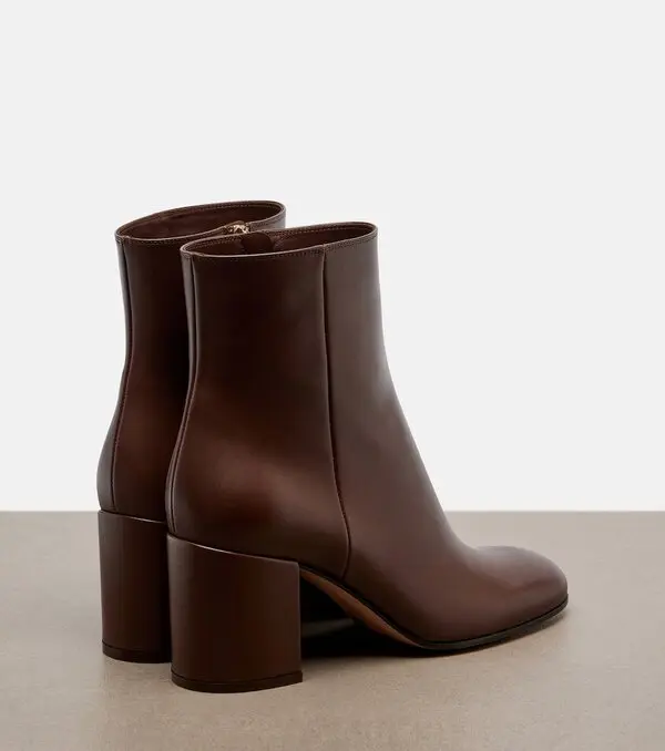GIANVITO ROSSI Leather Ankle Boots - Brown