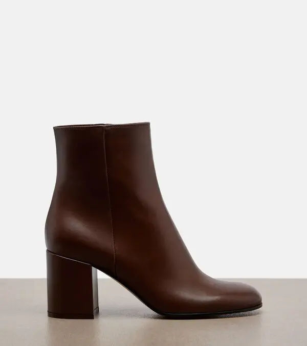 GIANVITO ROSSI Leather Ankle Boots - Brown