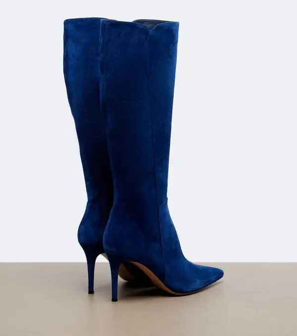 GIANVITO ROSSI Suede Knee-high Boots - Blue