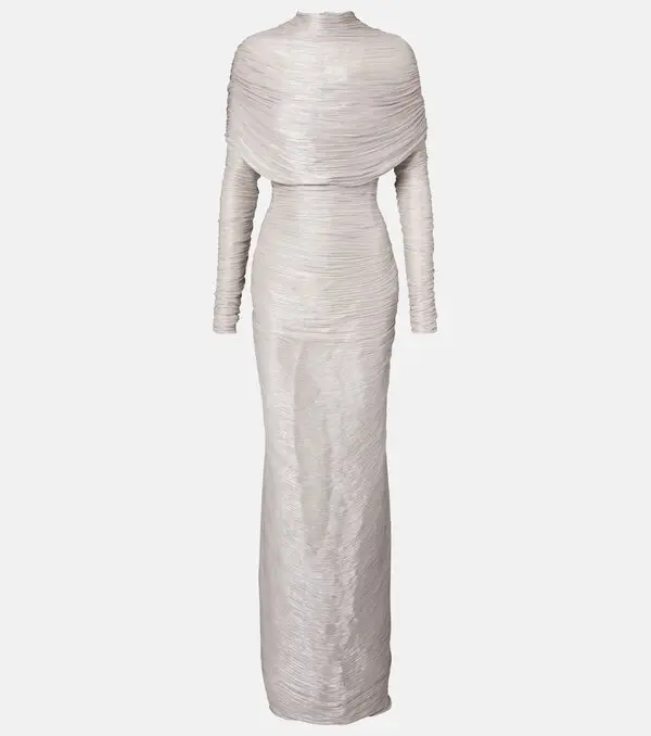 MARMAR HALIM Ruched Gown - Silver