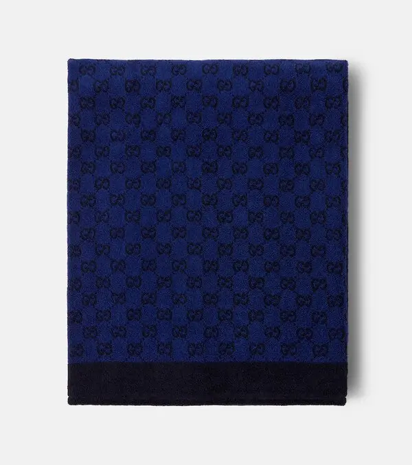 Gucci Gg Cotton Terry Towel - Blue