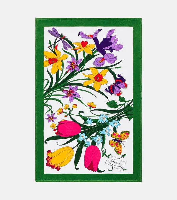Gucci Flora Cotton Terry Beach Towel