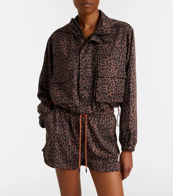 The Upside Ludlow Ace Leopard-print Track Jacket - Brown