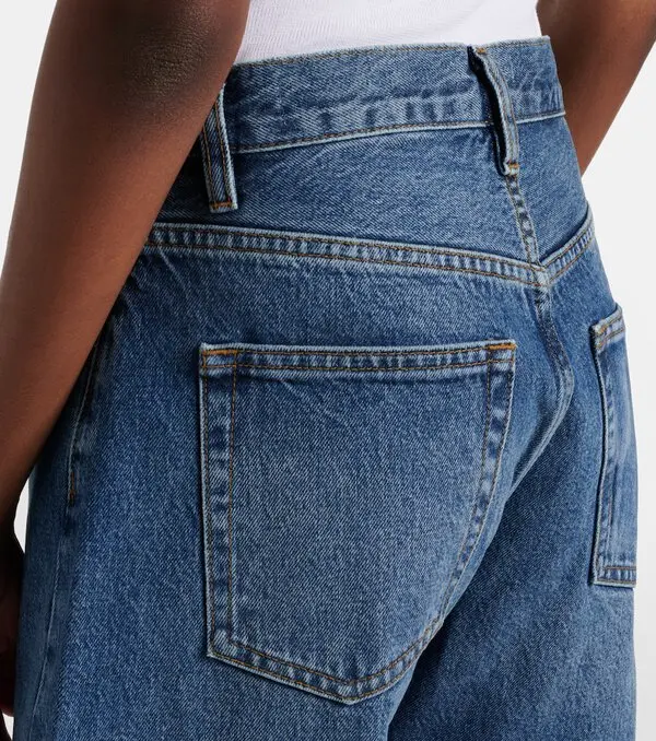 FRAME Bubble Crop Barrel-leg Jeans In Westbury - Blue