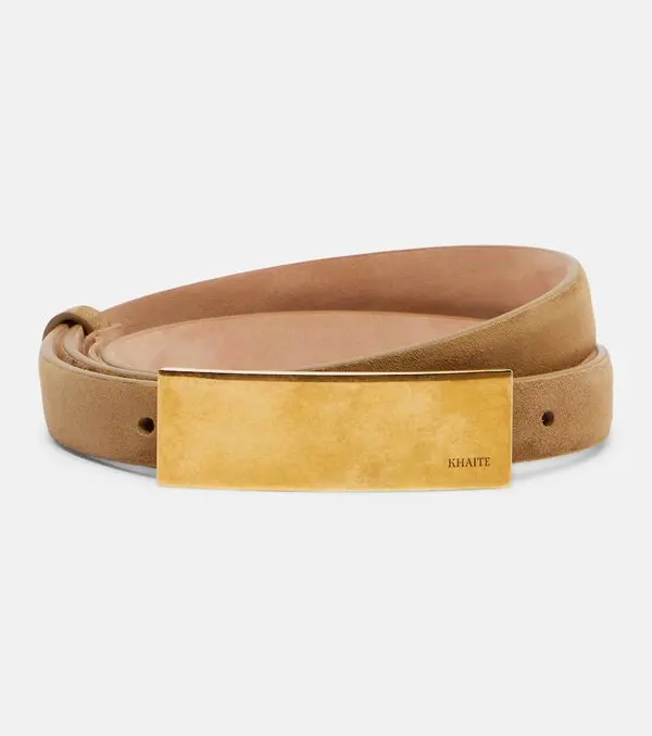 Khaite Berlin Suede Belt - Beige