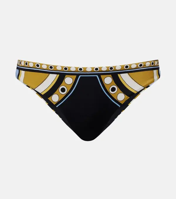 La DoubleJ Printed Bikini Bottoms - Black