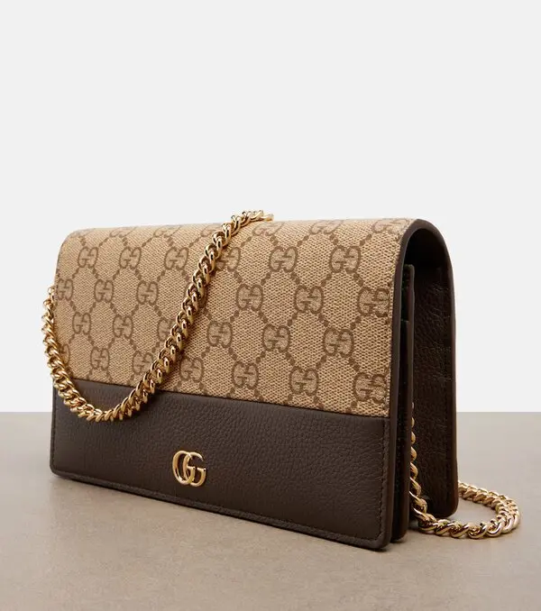 Gucci Gg Marmont Canvas Wallet On Chain
