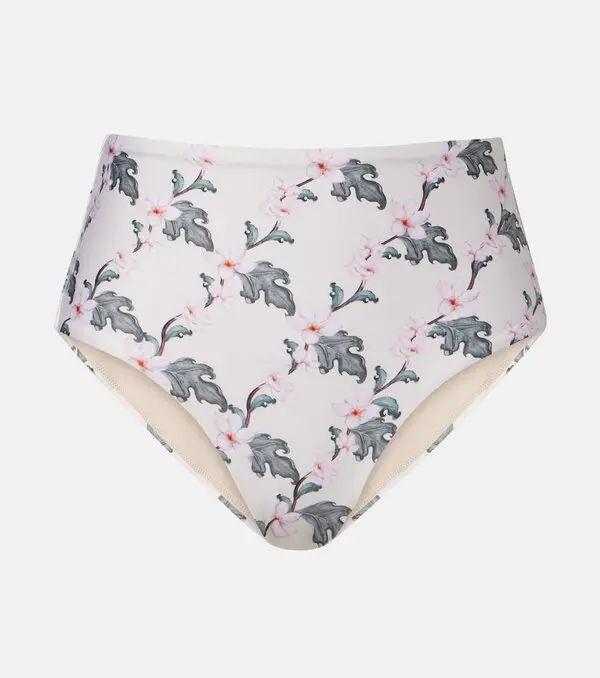 Agua Bendita Floral Bikini Bottoms - White