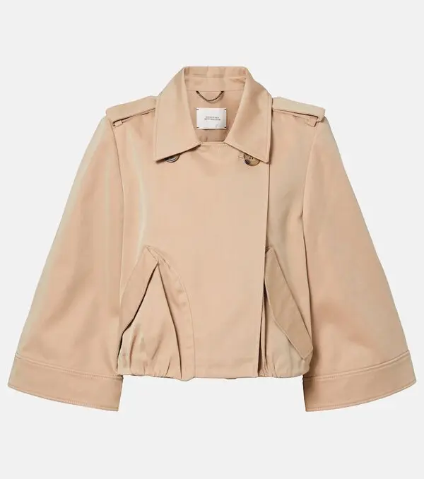 Dorothee Schumacher Cropped Double-breasted Jacket - Beige
