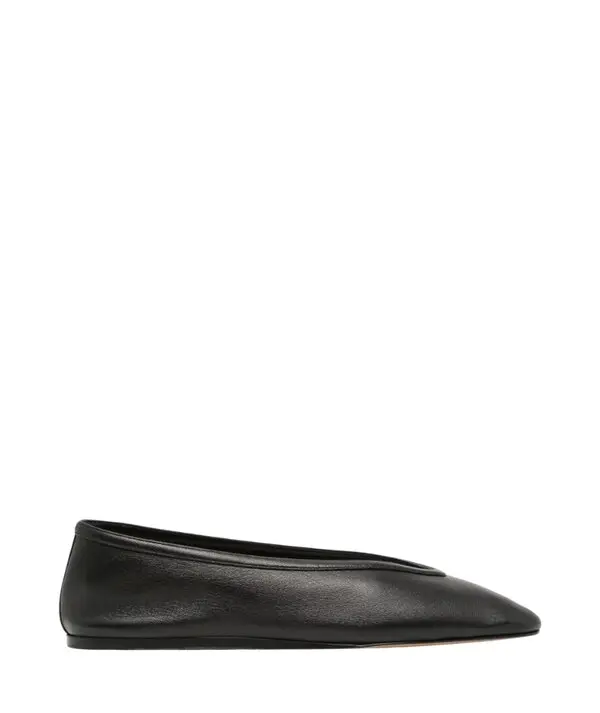 Le Monde Beryl Leather Ballet Flats - Black