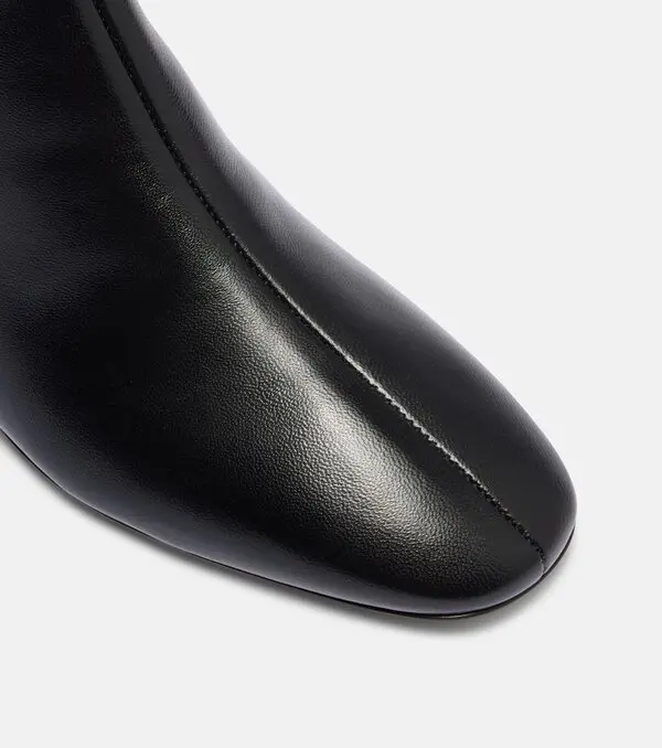 Le Monde Beryl Carole Leather Ankle Boots - Black