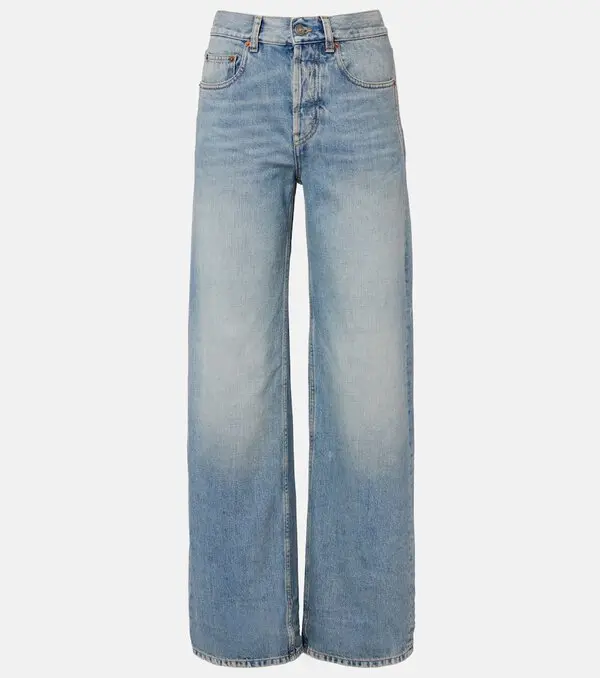 Saint Laurent Neo '90s Wide-leg Jeans - Blue