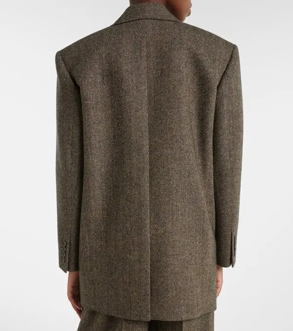 Saint Laurent Wool-blend Herringbone Blazer