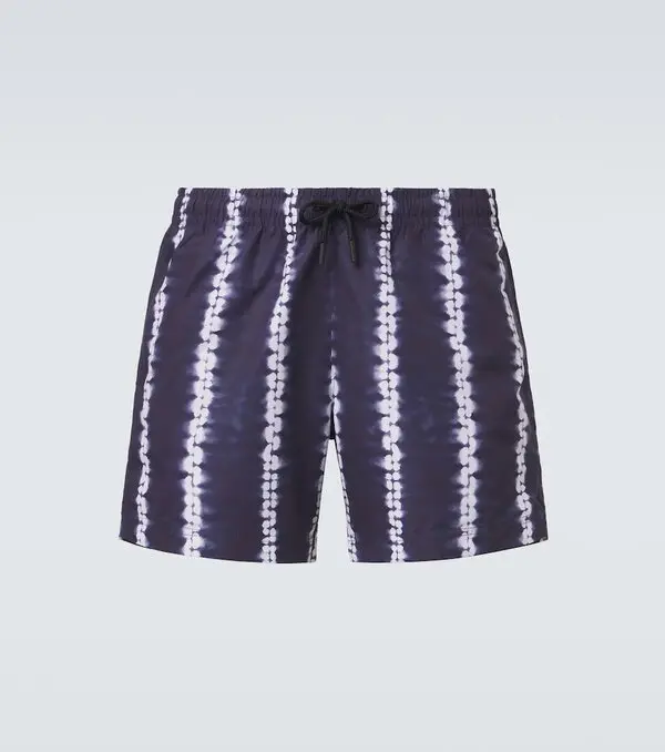 Commas Striped Swim Trunks - Blue