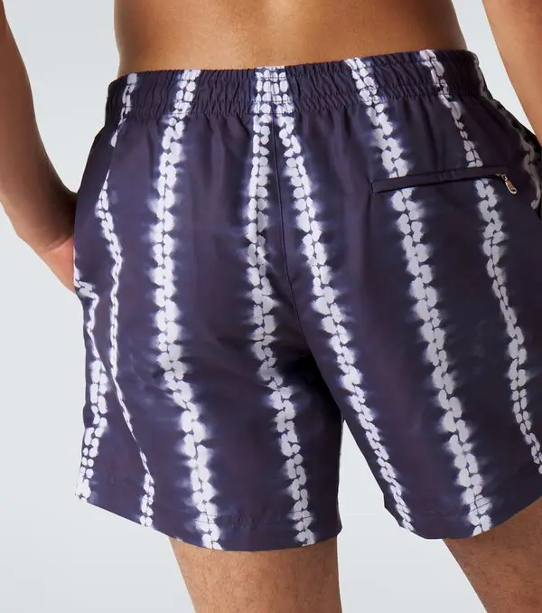 Commas Striped Swim Trunks - Blue
