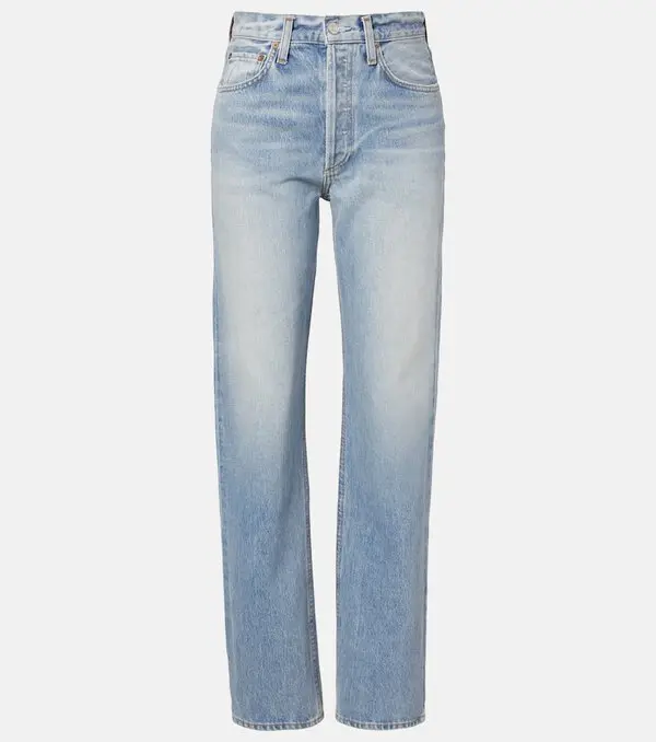 AGOLDE Kelly Straight Jeans In Vint Tint Ind - Blue