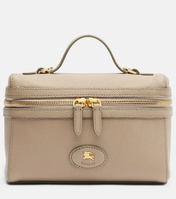 Burberry Bloomsbury Leather Vanity Bag - Beige