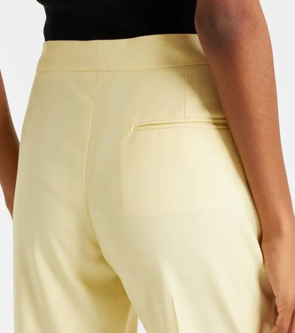 Alexander McQueen Cropped Straight Wool Pants