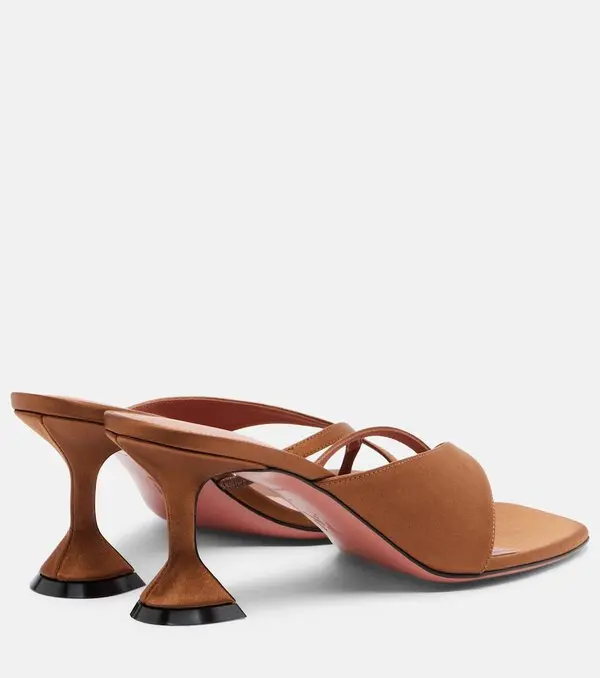 Amina Muaddi Shiona Satin Sandals