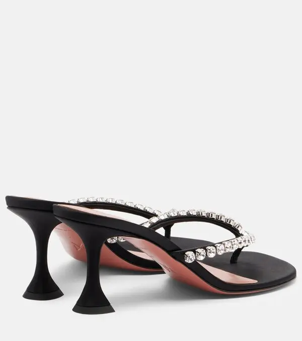 Amina Muaddi Gigi Embellished Thong Sandals