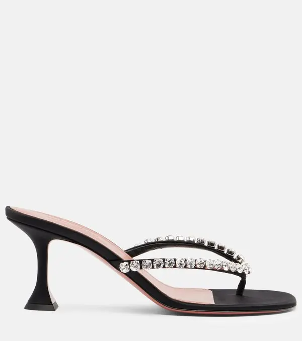 Amina Muaddi Gigi Embellished Thong Sandals