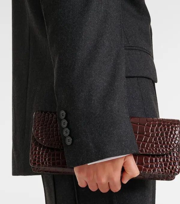 Victoria Beckham Double-breasted Virgin Wool Blazer - Grey
