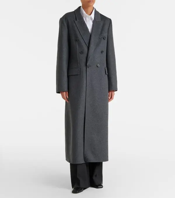 Victoria Beckham Double-breasted Wool-blend Coat