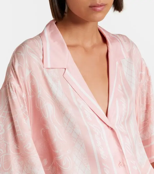 Balmain Printed Twill Pajama Shirt