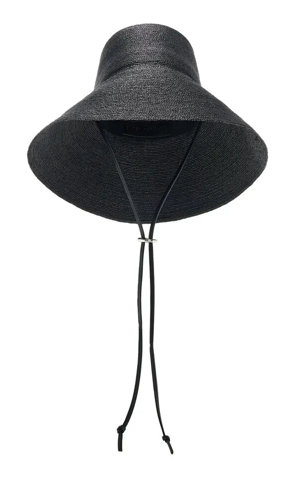 Janessa Leoné Suni Raffia Straw Bucket Hat - Black