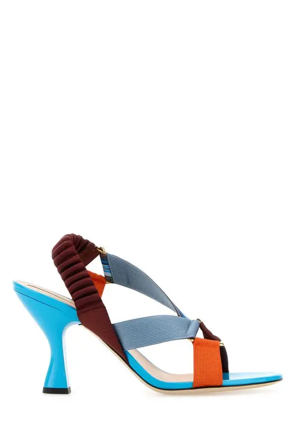 Fendi Fabric Colibrì Iconic Sandals - Multicolor